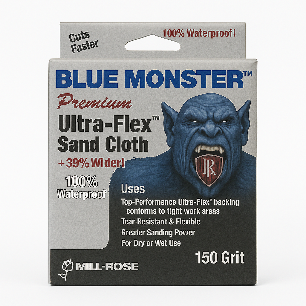 Blue Monster 70176 2" x 25 Yd Ultra Flex Sand Cloth – 150 Grit – PVFPRO